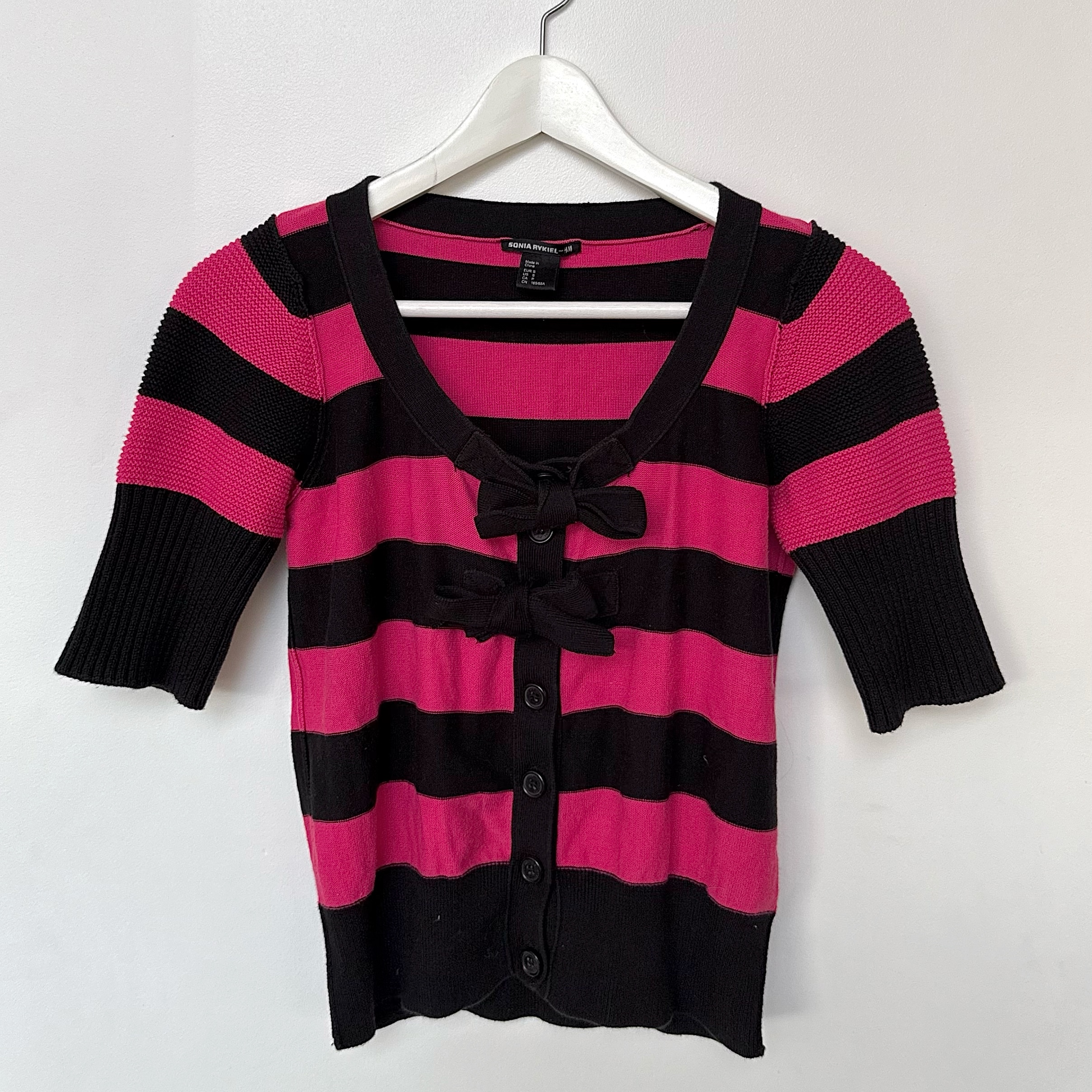 SONIA RYKIEL KNITTED BOW TOP (S)